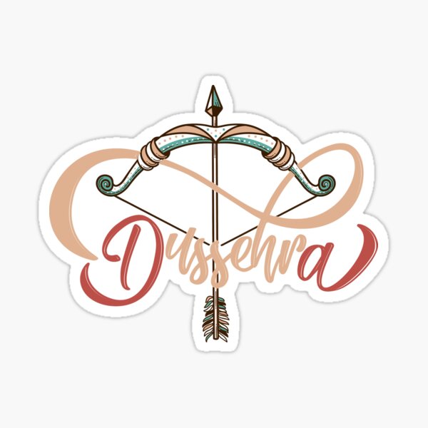 "Happy Dussehra Hindu Navratri T-Shirt" Sticker by Inna-Buhayko | Redbubble