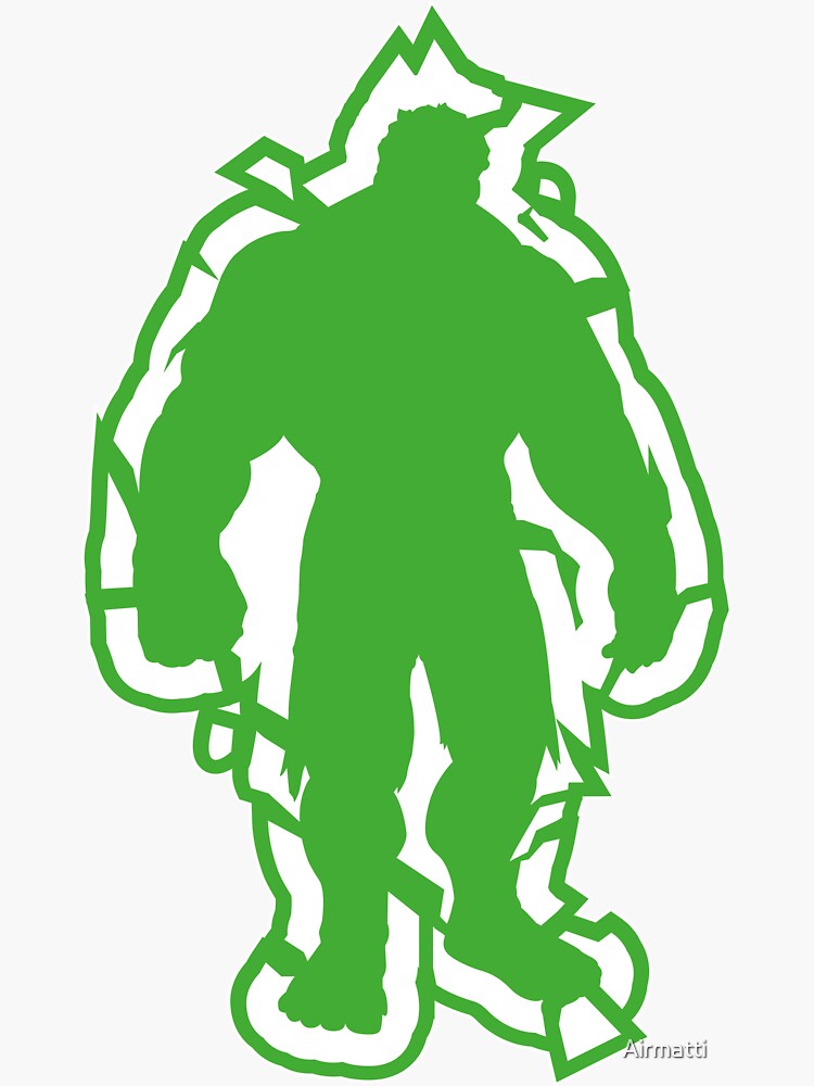 "The green man" Sticker by Airmatti | Redbubble