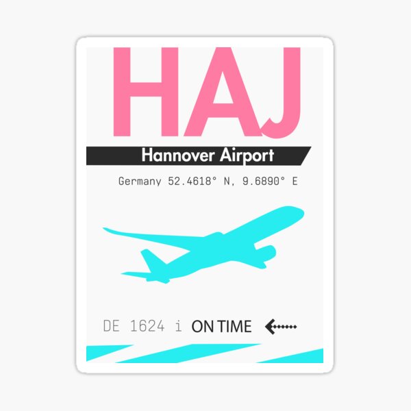 "HANNOVER 1988 minimal" Sticker by Aviators | Redbubble