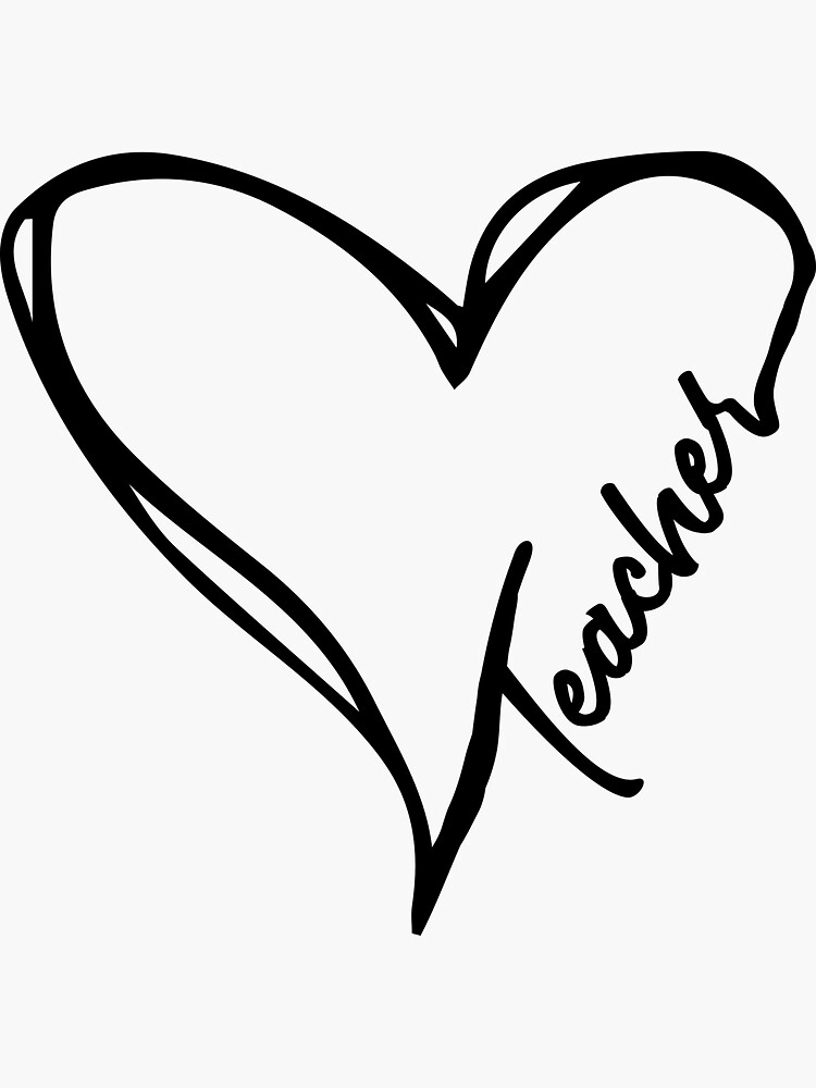 Teacher Heart Best Gift For Teachers Sticker For Sale By BUBLTEES teacher-heart-best-gift-for-teachers-sticker-for-sale-by-bubltees
