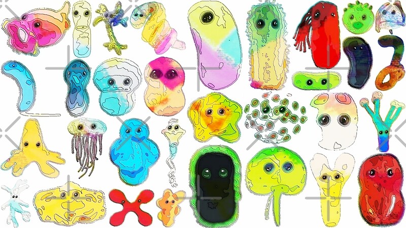 "Rainbow Microbes #rainbowmicrobes " by HeckaDoodleDo | Redbubble
