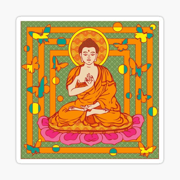"BUDDHA " Sticker for Sale by GourangaStore | Redbubble