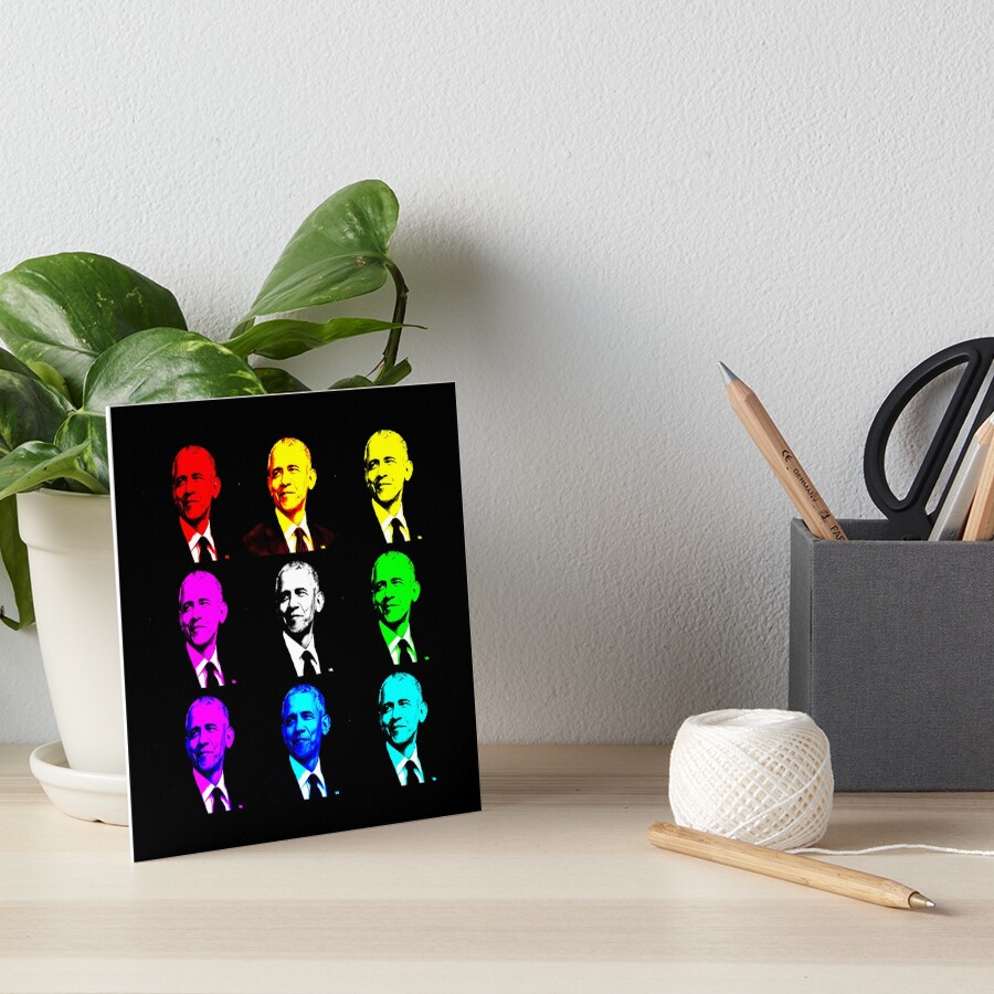 "Barack Obama square popart" Art Board Print for Sale by supercell734 ...