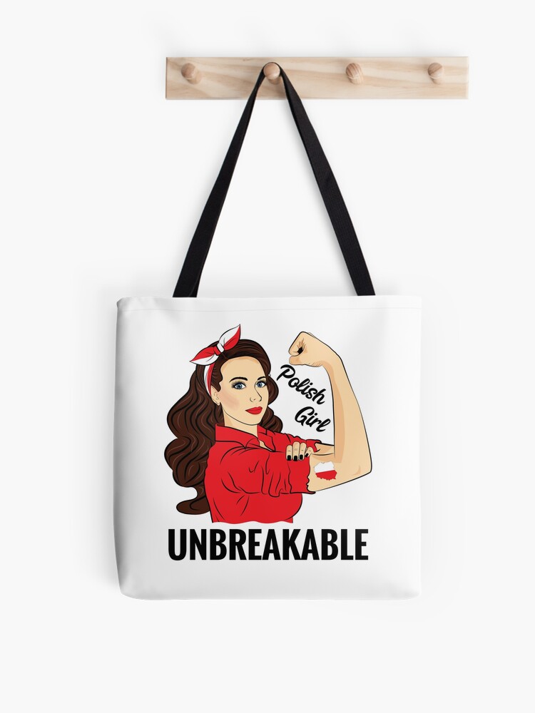 "Polish Flag Girl Unbreakable Polska Poland" Tote Bag for Sale by ...