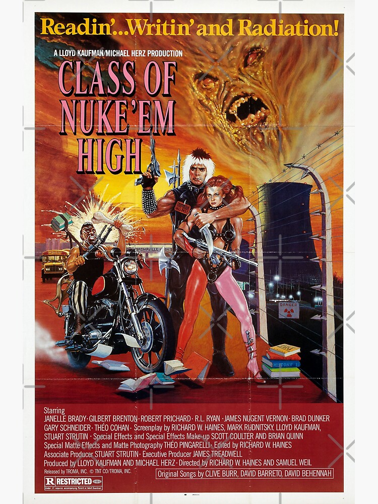 "Class of Nuke 'Em High" Sticker by seagleton | Redbubble