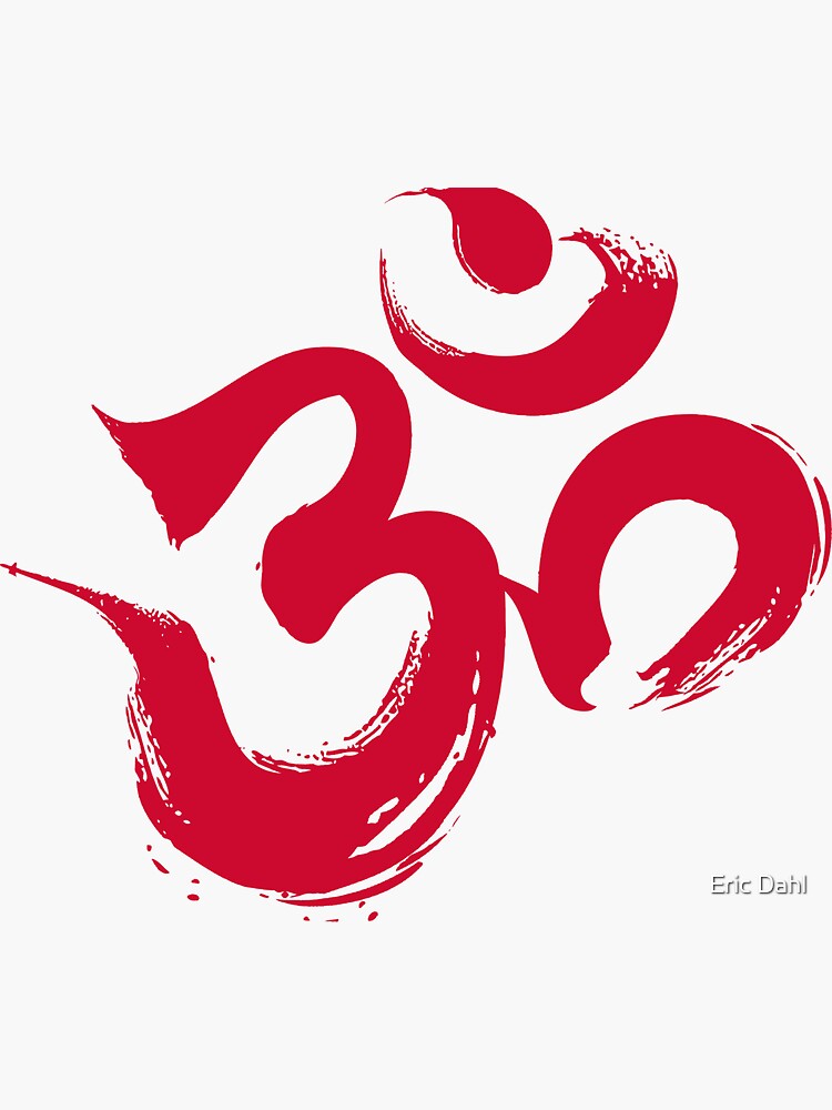 "Red Hindu Om" Sticker for Sale by Aedesigns145 | Redbubble
