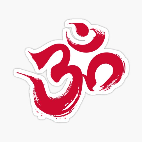"Red Hindu Om" Sticker for Sale by Aedesigns145 | Redbubble