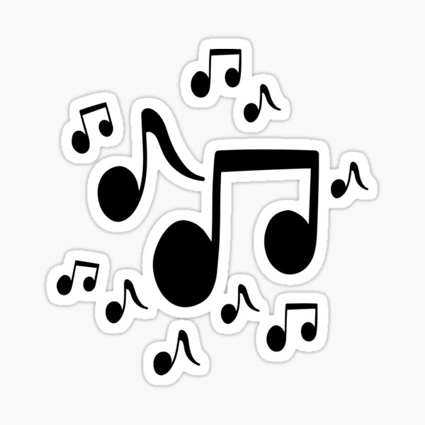 "Simple Black Music Notes Art" Sticker for Sale by cbrink | Redbubble