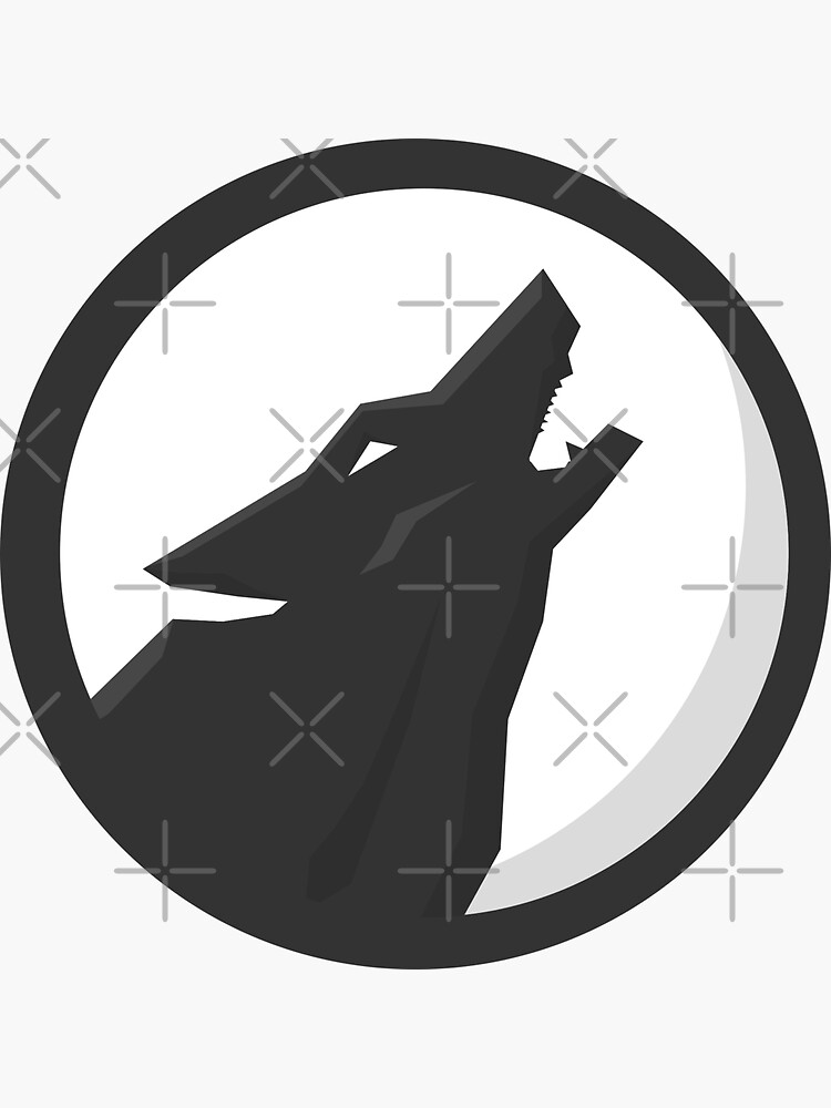 "Lone Wolf - Halo Emblem" Sticker by CSPR-DESIGN | Redbubble