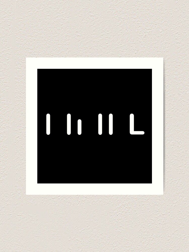 "Loss Meme Letters Vertical - White Text" Art Print by bpcreate | Redbubble