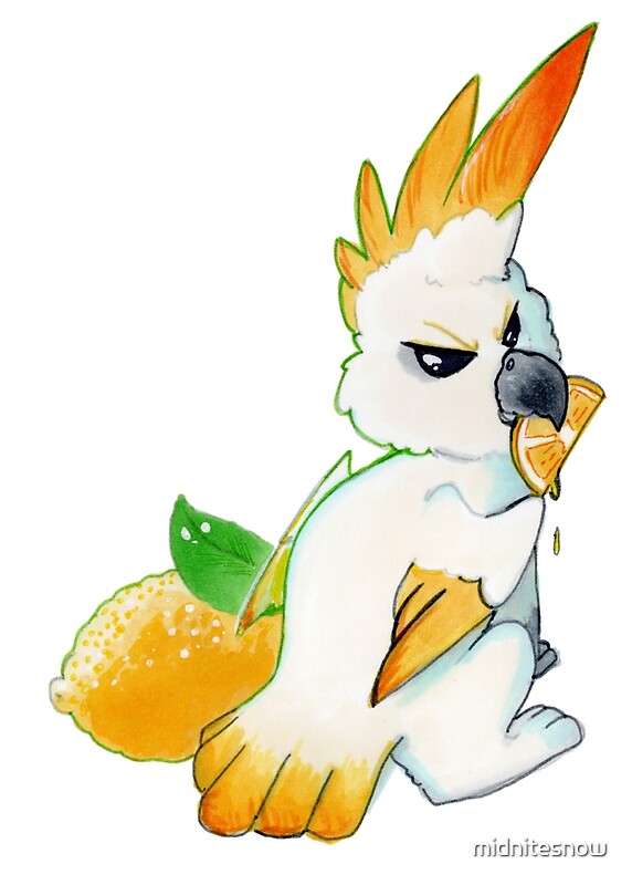 "Zeus , lemon cockatoo griffin" by midnitesnow | Redbubble