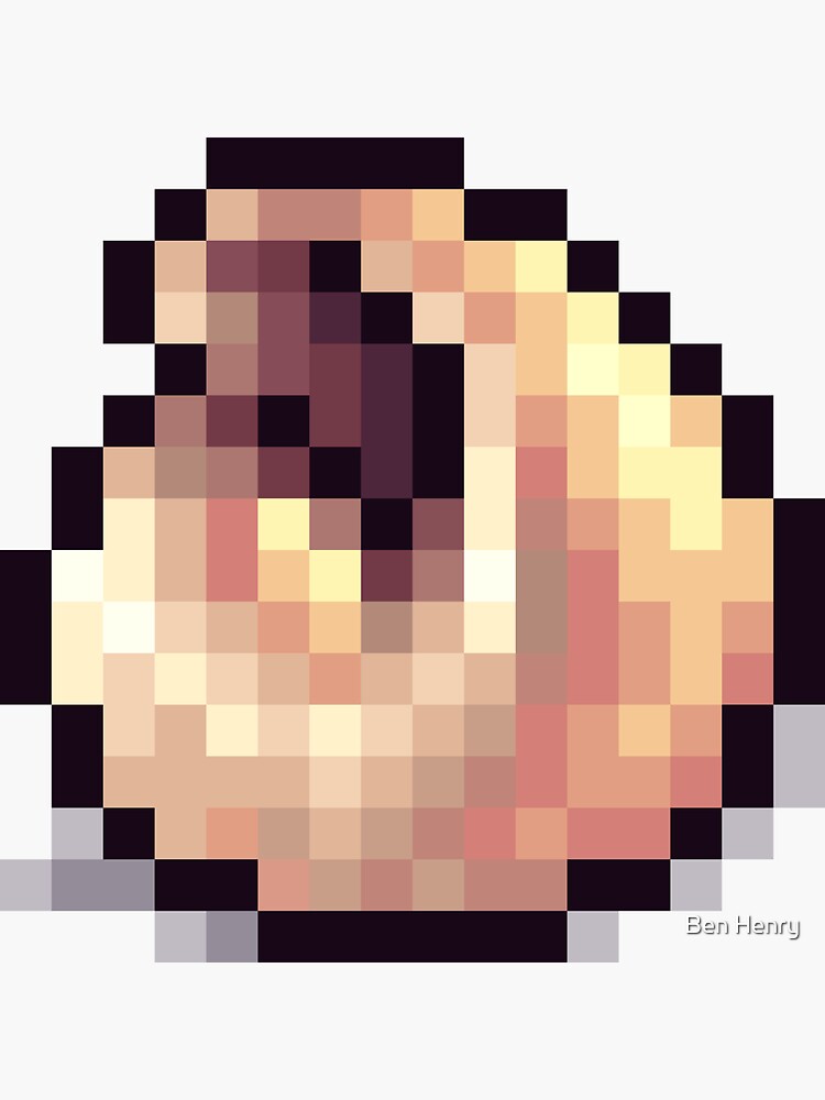 "Pixel Shell C0" Sticker by BenHenry | Redbubble