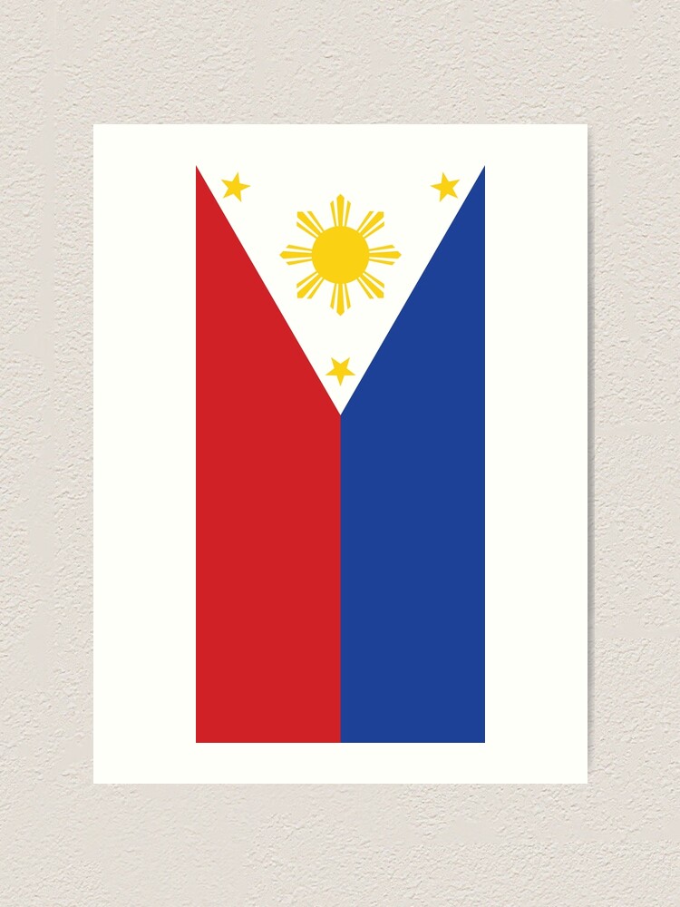 "PHILIPPINES FLAG VERTICAL" Art Print for Sale by mjdragonfly | Redbubble