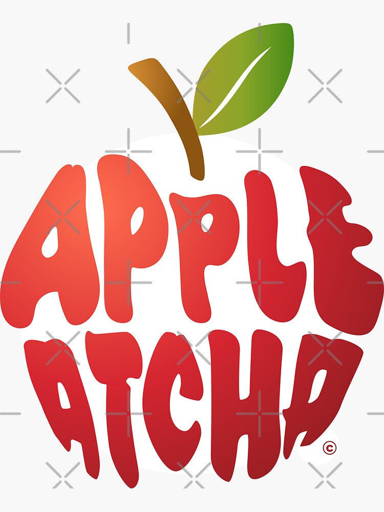 "Apple Atcha" Sticker for Sale by graphicsmith | Redbubble