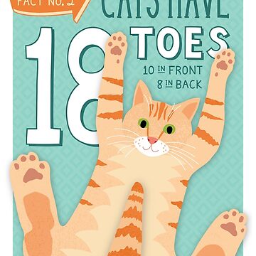 "Orange Cat with Cats have 18 Toes Message" Sticker for Sale by ...