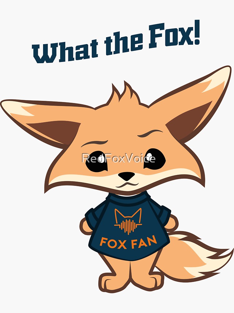 "WTF | What the Fox?!" Sticker for Sale by RedFoxVoice | Redbubble