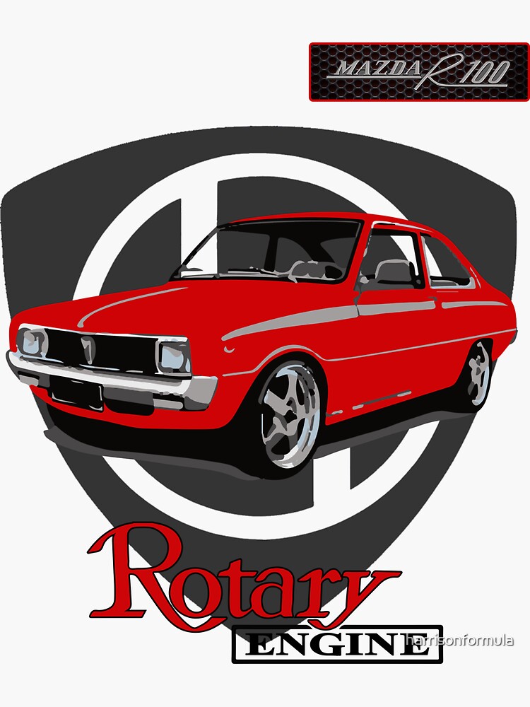 "Mazda R100 Rotary Red" Sticker by harrisonformula | Redbubble