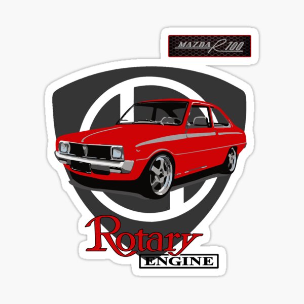 "Mazda R100 Rotary Red" Sticker by harrisonformula | Redbubble