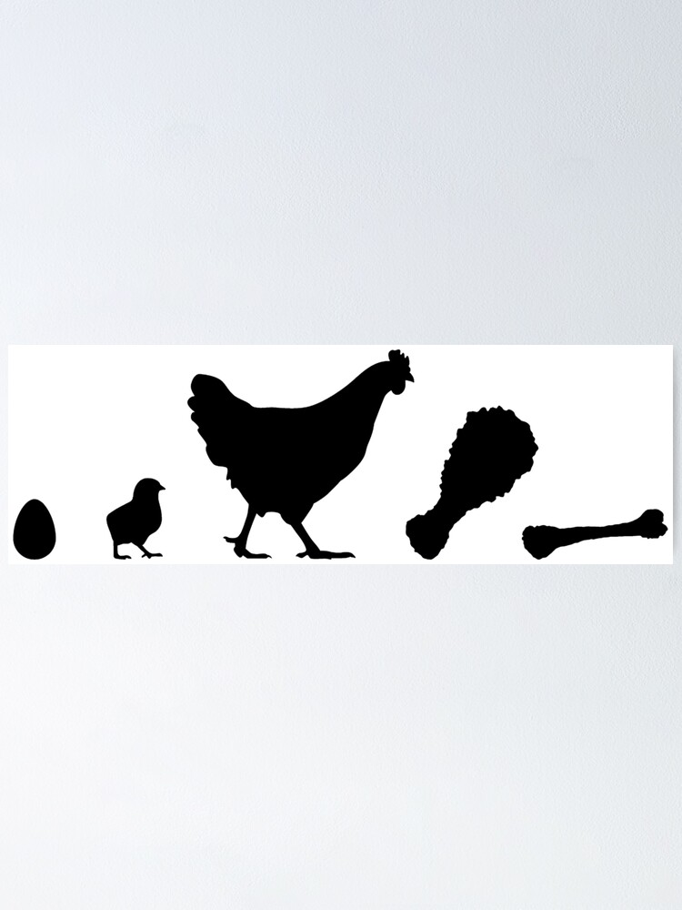 "The evolution of fried chicken" Poster by ChevDesign | Redbubble