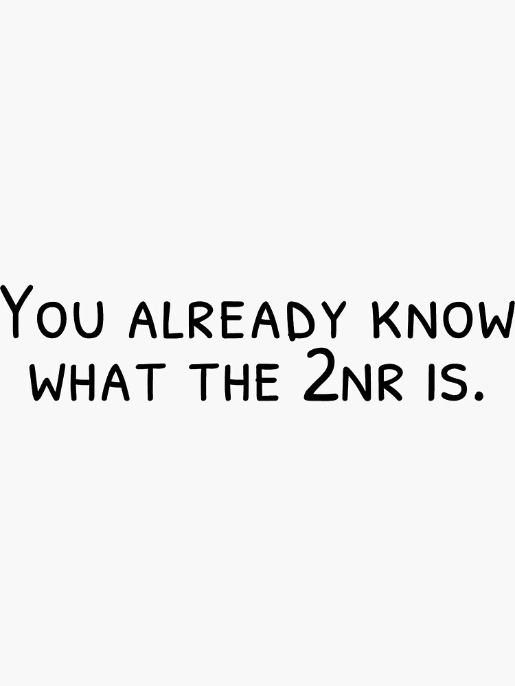 ""The 2NR" | Black" Sticker for Sale by Coronado-BS | Redbubble