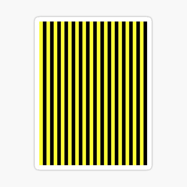 "Electric Yellow and Black Vertical Stripes" Sticker for Sale by ...