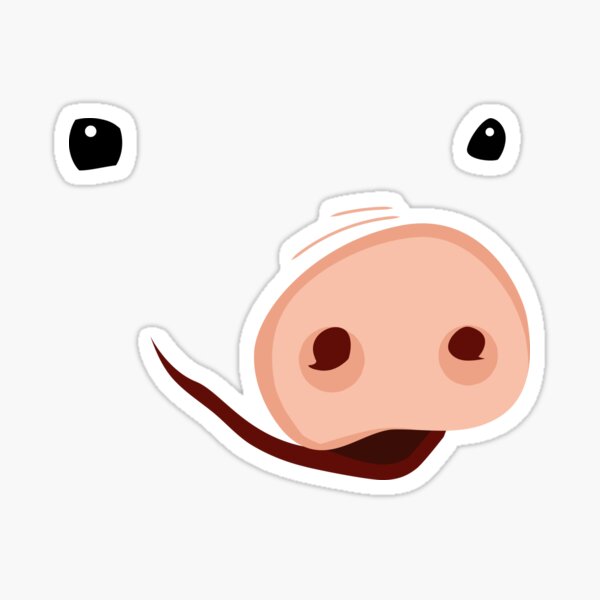 "Pig Face - Cute Animal Design" Sticker by melsens | Redbubble