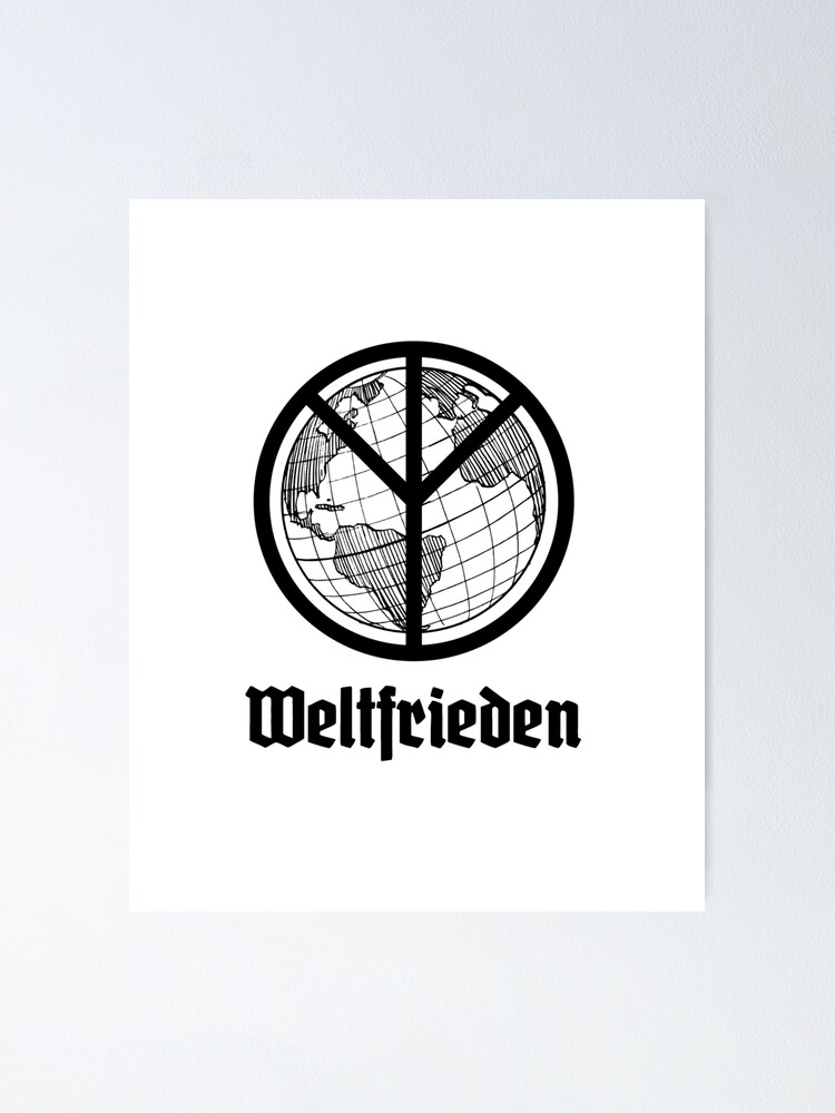 "World Peace in German MDE" Poster for Sale by Skraal113 | Redbubble