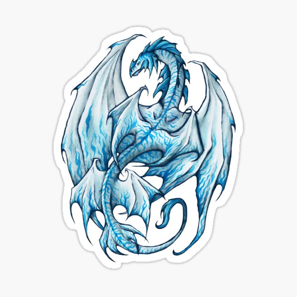 "Blue Dragon" Sticker for Sale by FantasyDesigns | Redbubble