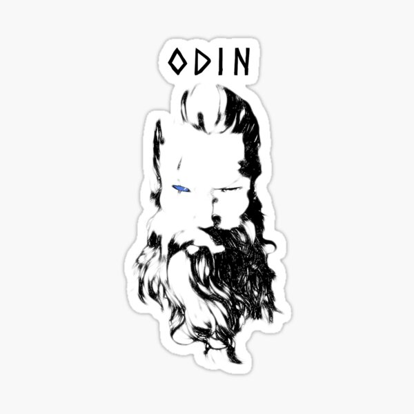 "Odin" Sticker for Sale by VikingAddict | Redbubble