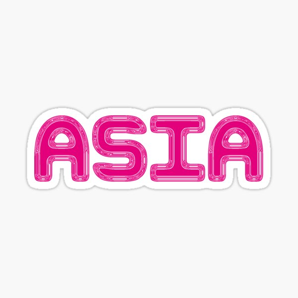 "Asia" Sticker by Shalomjoy | Redbubble