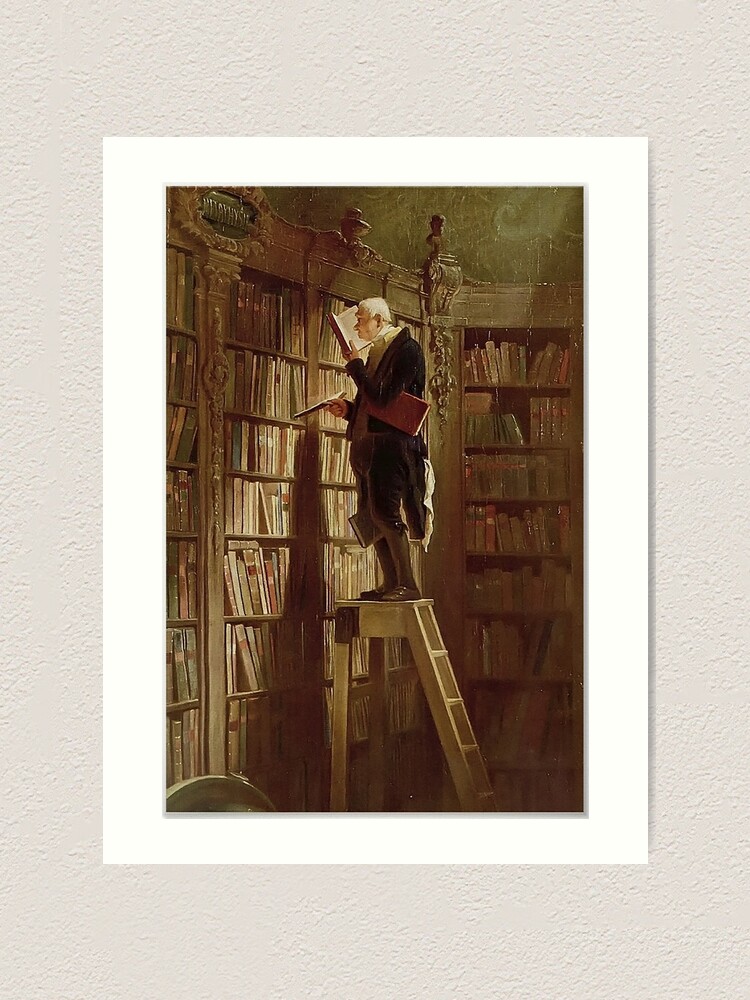 "The Bookworm, by Carl Spitzweg" Art Print for Sale by edsimoneit ...