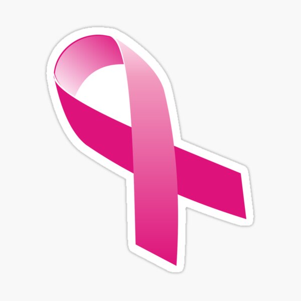 "Pink Ribbon " Sticker for Sale by Tkhauri | Redbubble