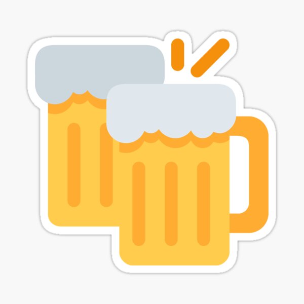 Sticker: Beer Emoji | Redbubble