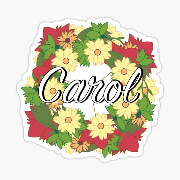 "Carol - Flower Wreath" Sticker for Sale by Nevl | Redbubble