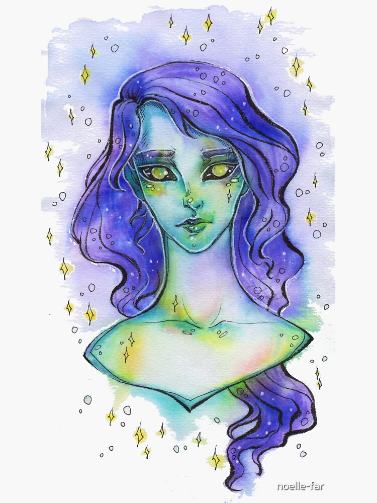 "Alien Princess" Sticker for Sale by noelle-far | Redbubble