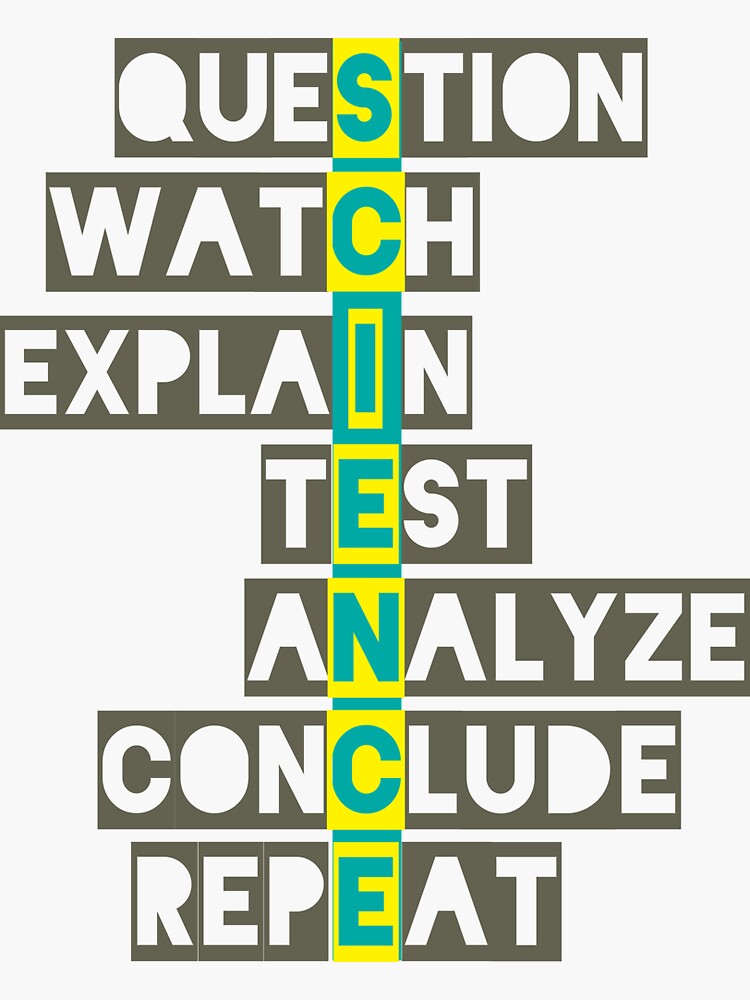 "Science Word Acronyms" Sticker for Sale by kieranight | Redbubble