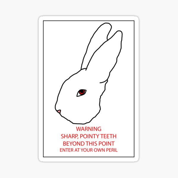 "Sharp Pointy Teeth" Sticker for Sale by Nemean666th | Redbubble