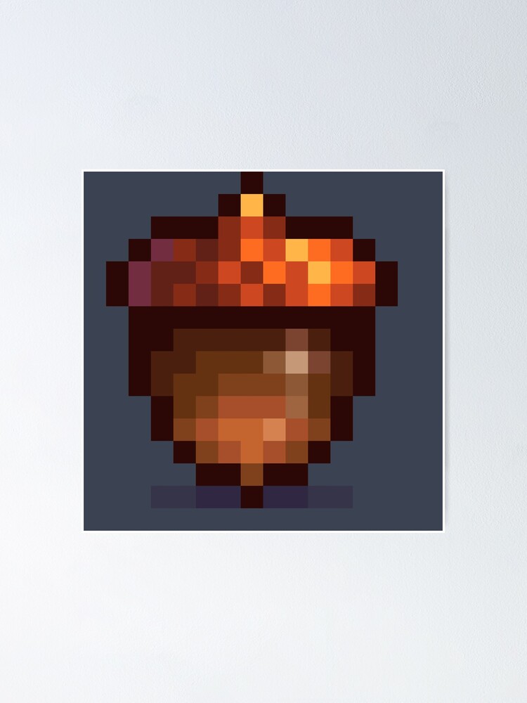 "Pixel Acorn" Poster for Sale by Ben Henry | Redbubble