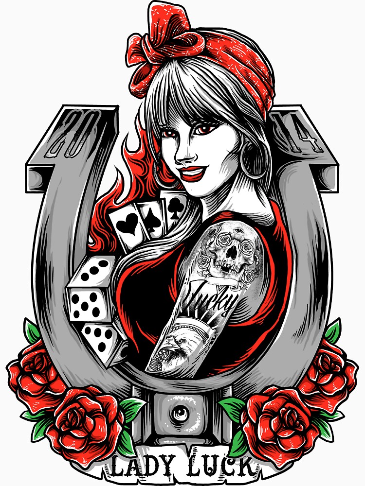 "Lady luck" T-shirt by ArtemNovus | Redbubble