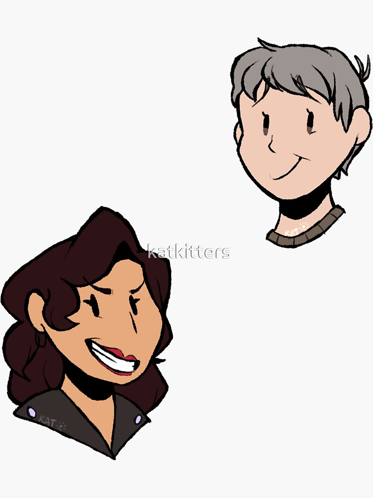"ETAJ Sticker Set 2 - Margaret & Ray" Sticker for Sale by katkitters ...