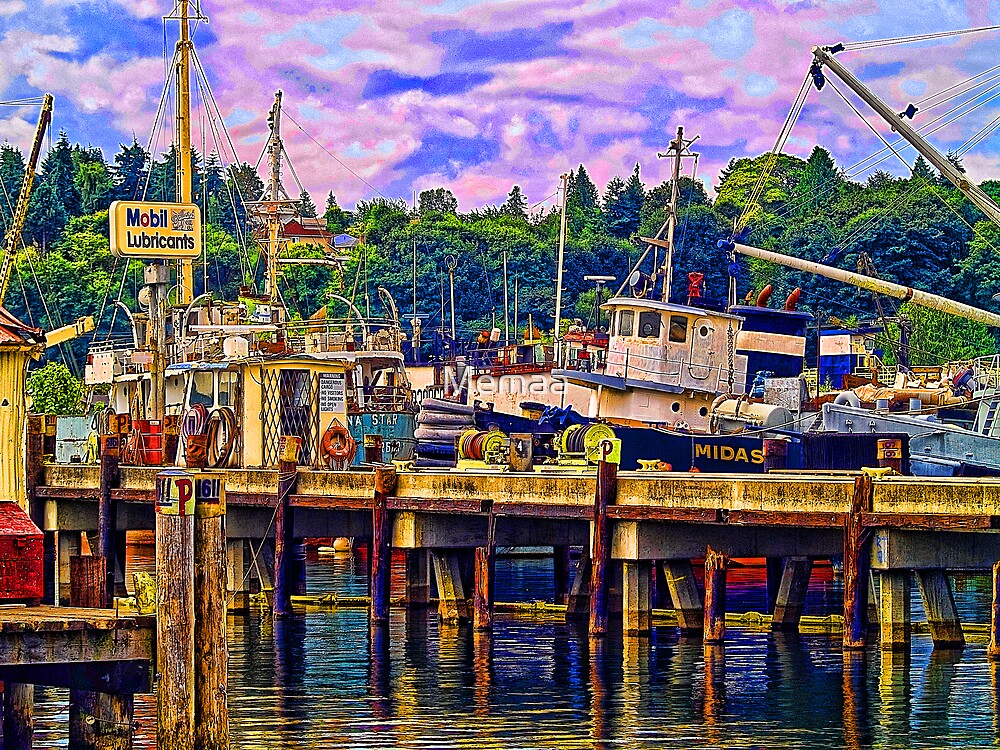 "Working Dock in Seattle, WA" by Memaa | Redbubble