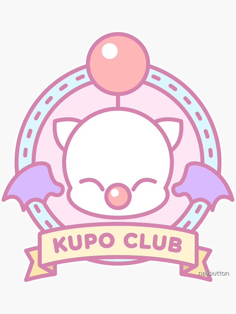 "kupo club" Sticker for Sale by nelibutton | Redbubble