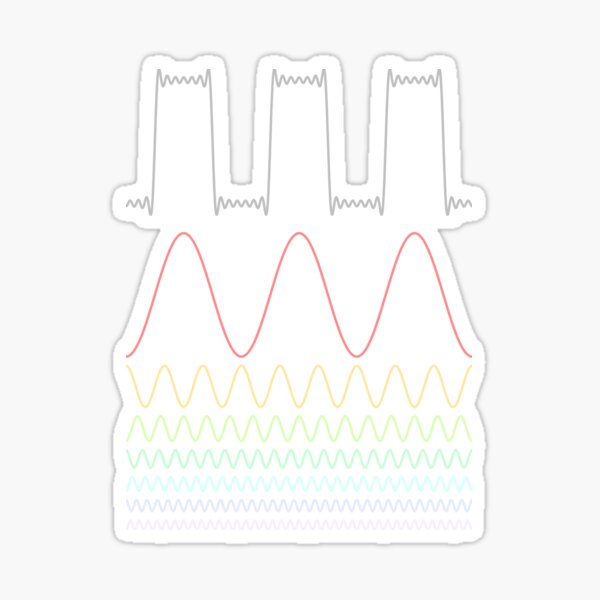 "Fourier Transform" Sticker for Sale by hsartoris | Redbubble