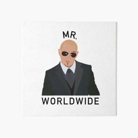 "Pitbull Mr Worldwide" Art Board Print for Sale by savagedesigns ...