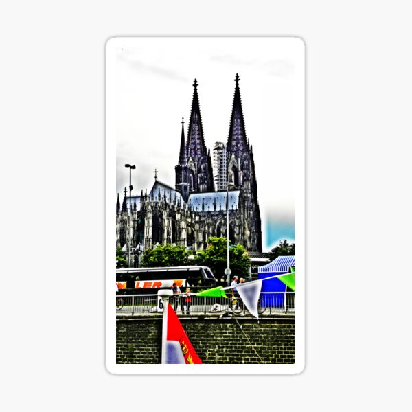 "At the Cologne Cathedral - Am Kölner Dom" Sticker for Sale by TCL ...