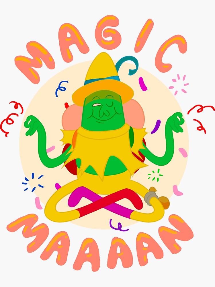 "MAGIC MAN!" Sticker for Sale by daniboo | Redbubble