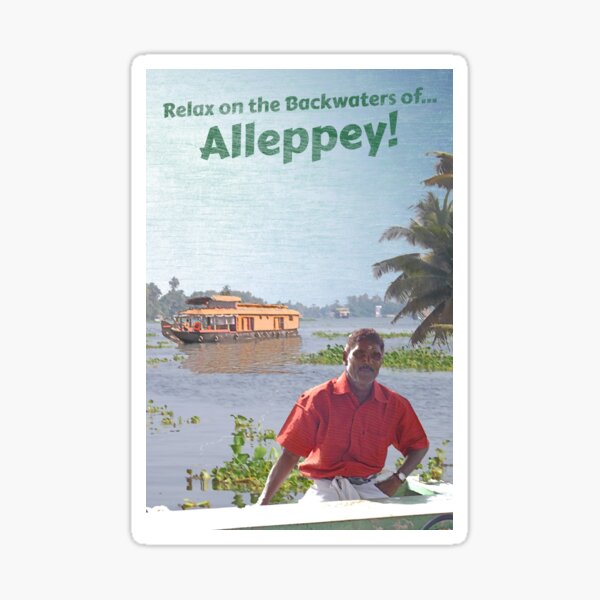 "Backwaters of Alleppey" Sticker by wizardtim8 | Redbubble