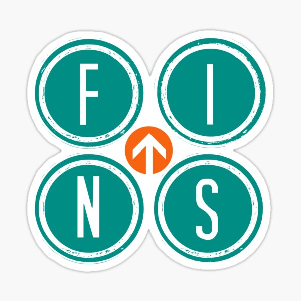 Fins Up Stickers | Redbubble