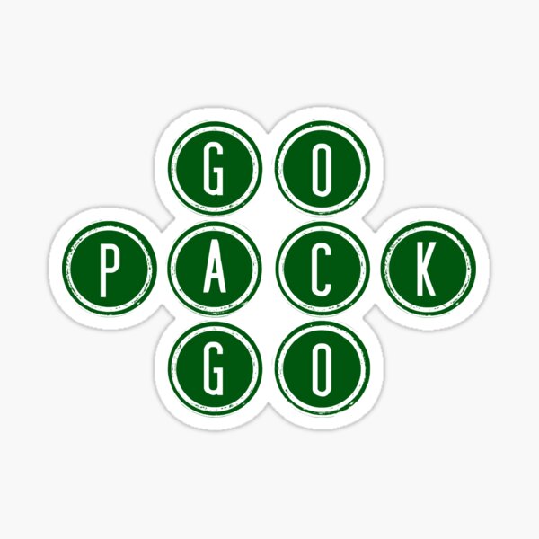 "Go Pack Go" Sticker by nyah14 | Redbubble