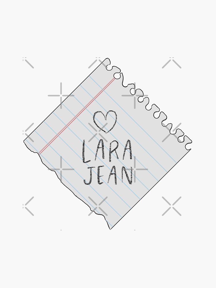"Lara Jean note" Sticker for Sale by llamagoddess | Redbubble